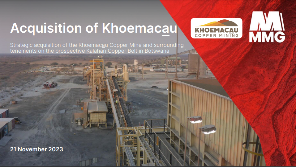 Acquisition of Khoemacau investor presentation - MMG